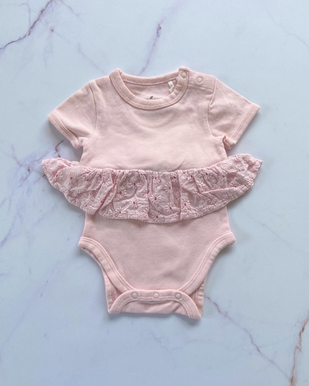 Country Road pink frilly baby grow Newborn – Nearly New Kids