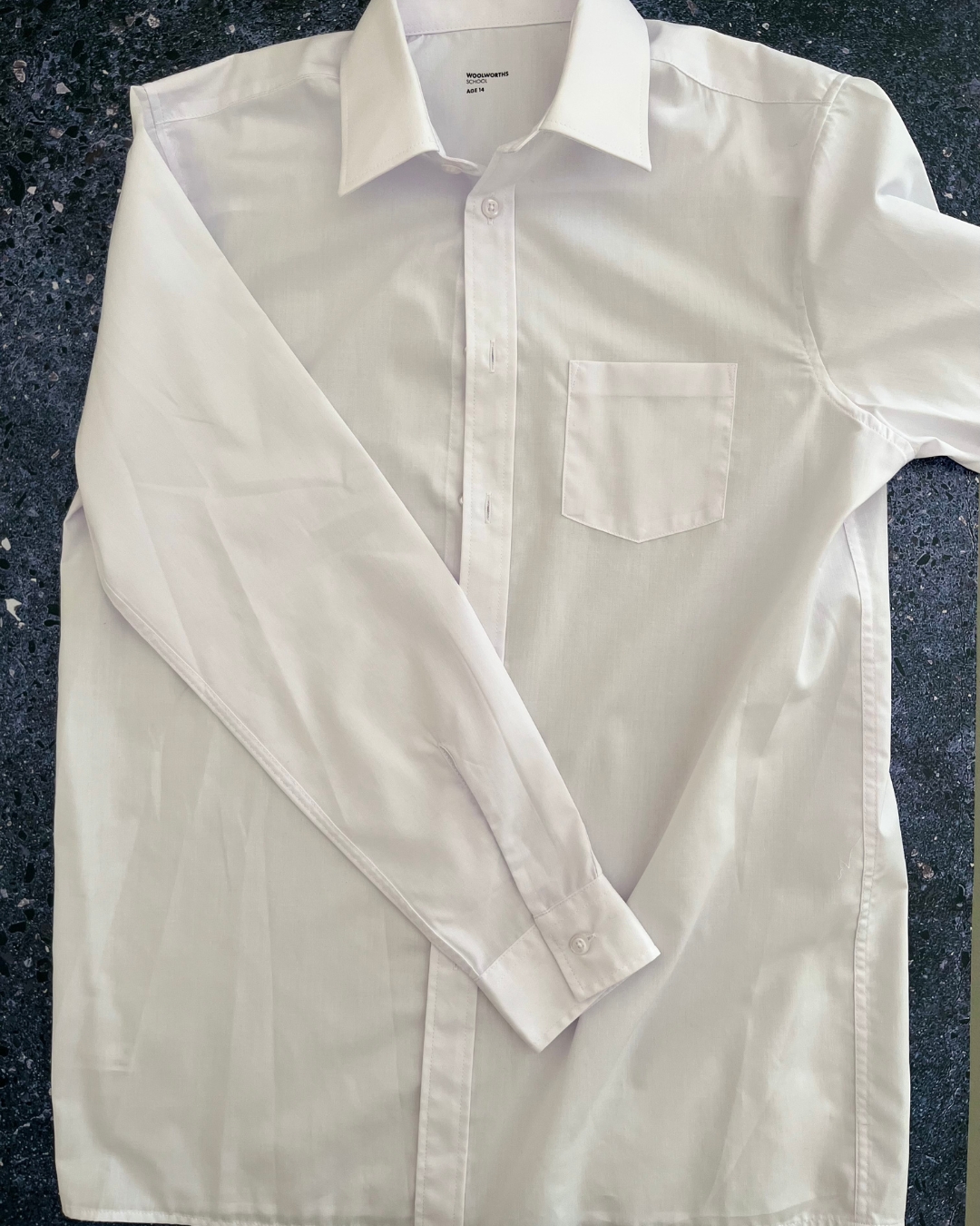 Woolworths white collared school shirt long sleeve 15Y – Nearly New Kids