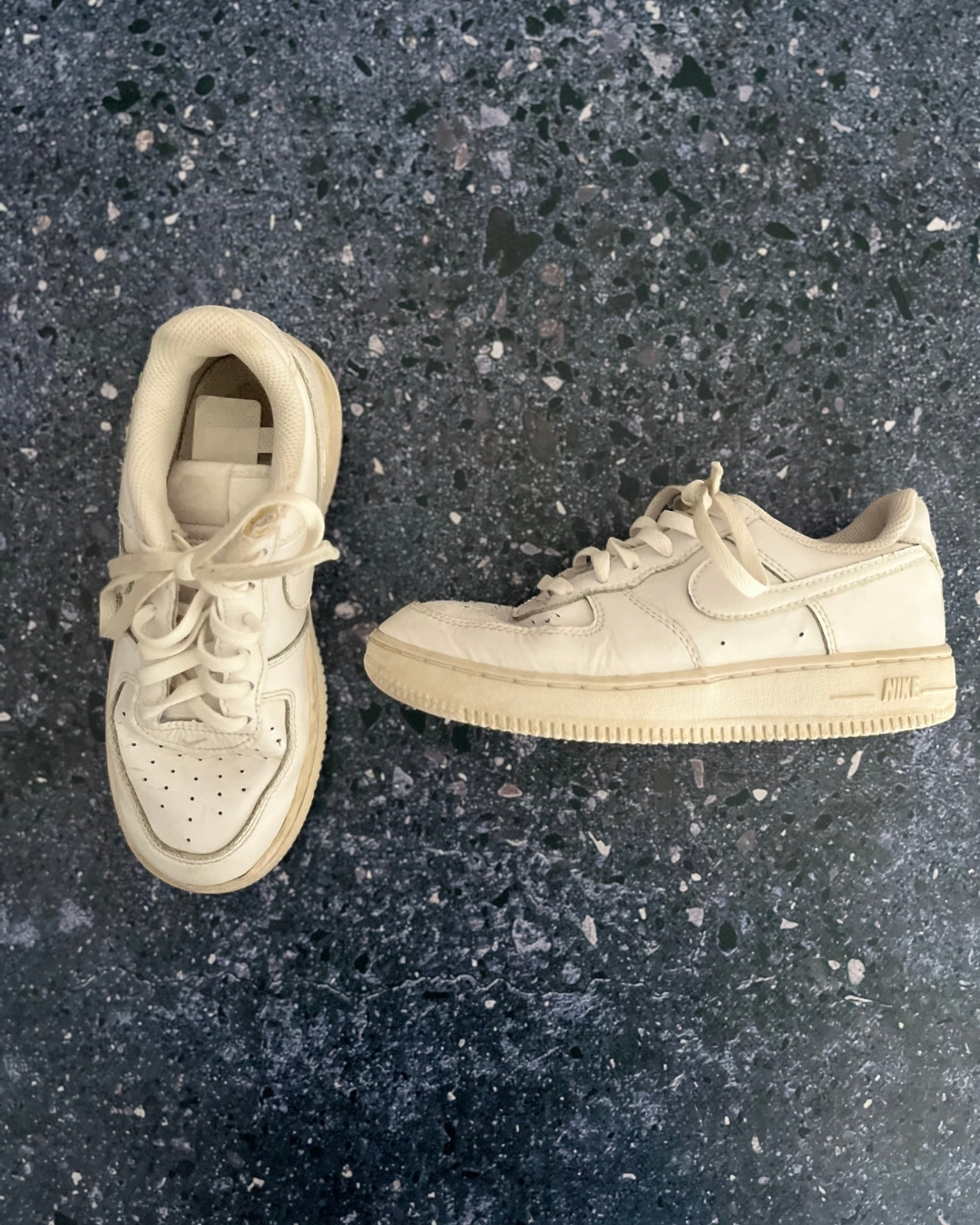 Nike Air Max white tekkies Size 2 Adult – Nearly New Kids