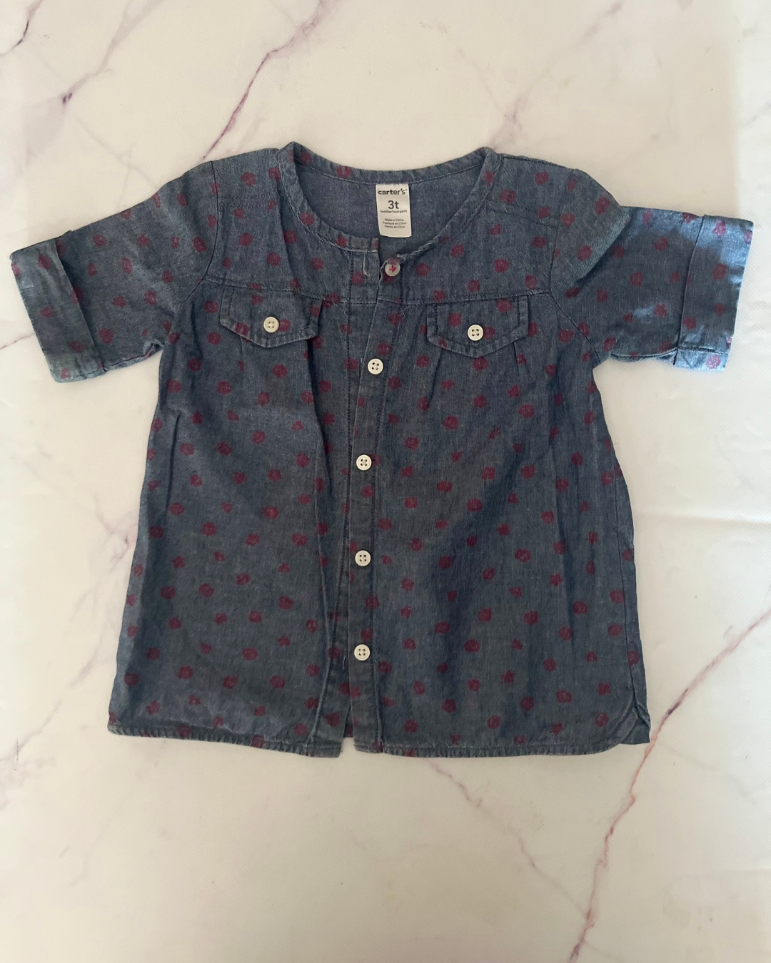 Carter’s blue floral blouse 3Y – Nearly New Kids